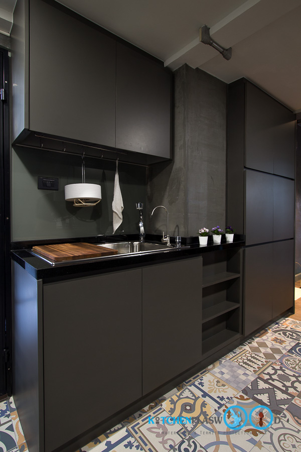 Dark Shadow Kitchen ชุดครัวบิ้วอิน ดำดุ สุดหล่อเท่ • KITCHENFORM