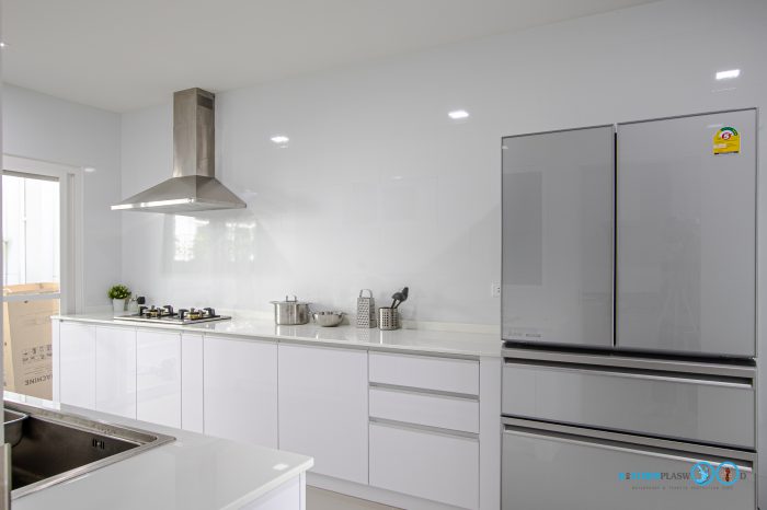 Modern Hi-Gross Kitchen I-Shape ชุดครัวตัวไอ 2 ฝั่งสีขาวไฮกรอส ...