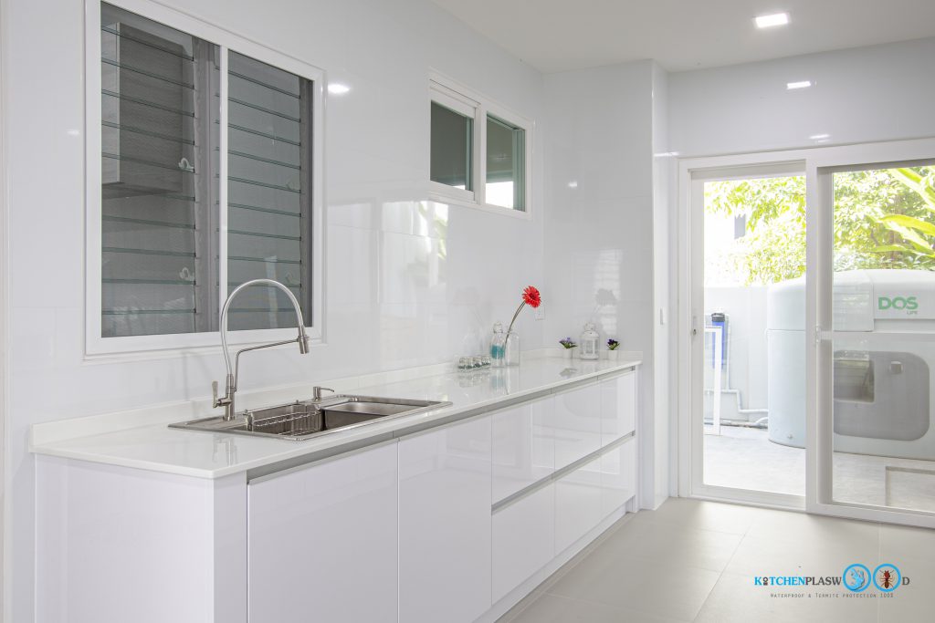 Modern Hi-Gross Kitchen I-Shape ชุดครัวตัวไอ 2 ฝั่งสีขาวไฮกรอส ...