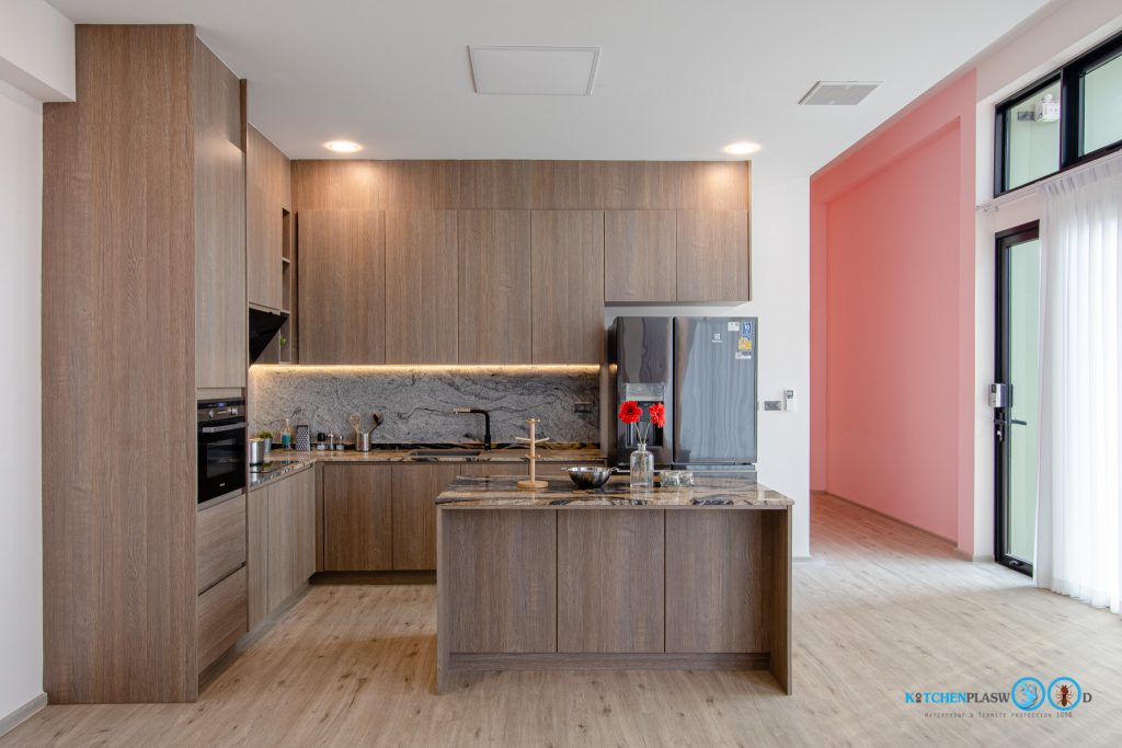 ชุดครัวลายไม้โอ๊ก Oak Wood Pattern สวยมีเอกลักษณ์ • KITCHENFORM