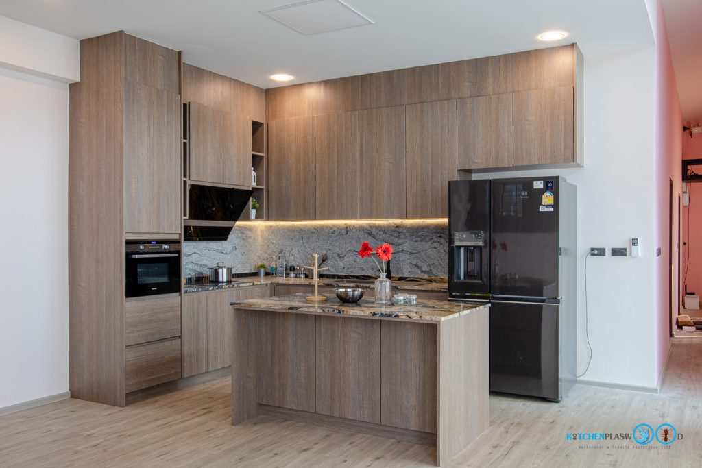 ชุดครัวลายไม้โอ๊ก Oak Wood Pattern สวยมีเอกลักษณ์ • KITCHENFORM